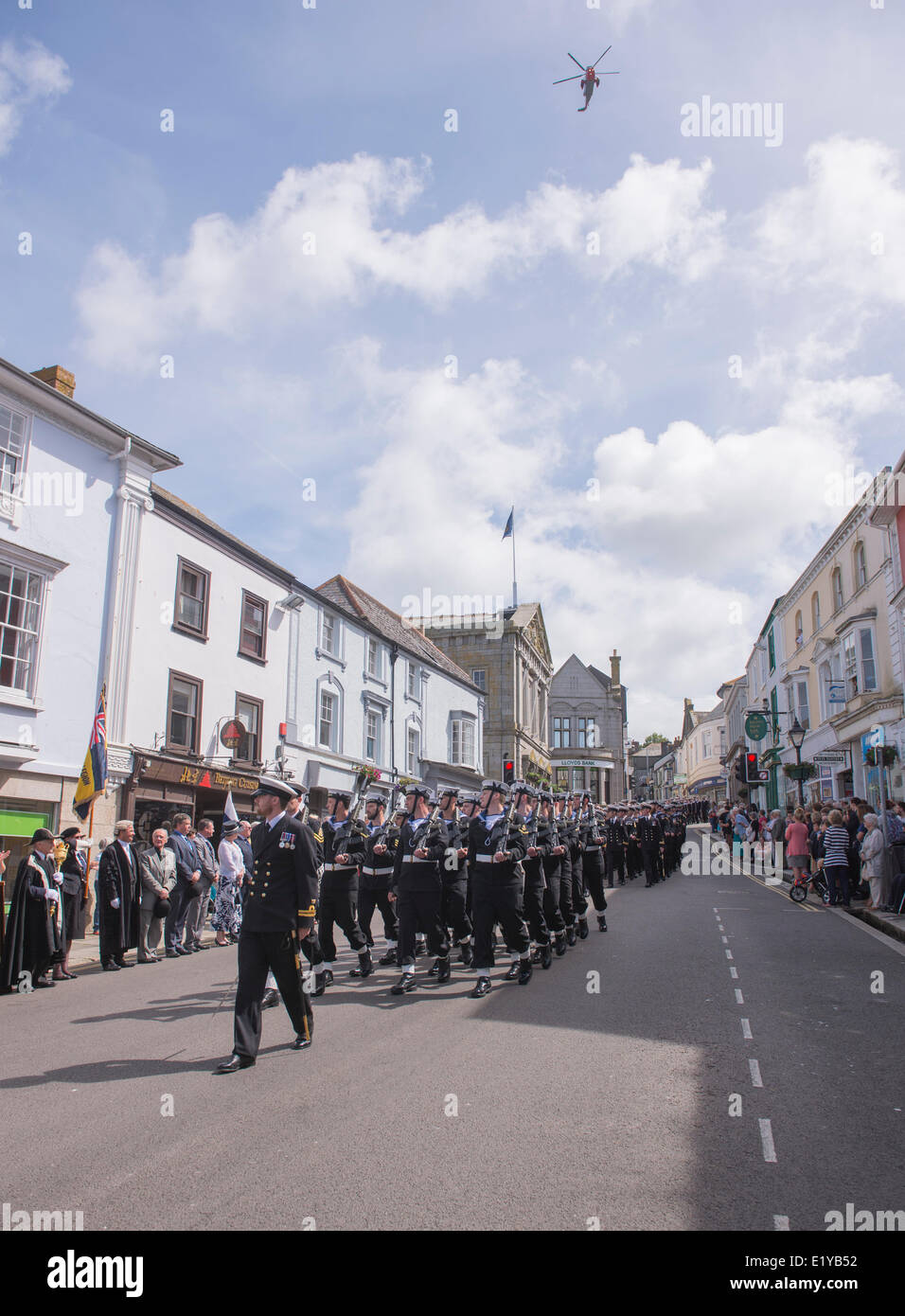 The Annual Frredom of Helston parade, where personnel under the command ...