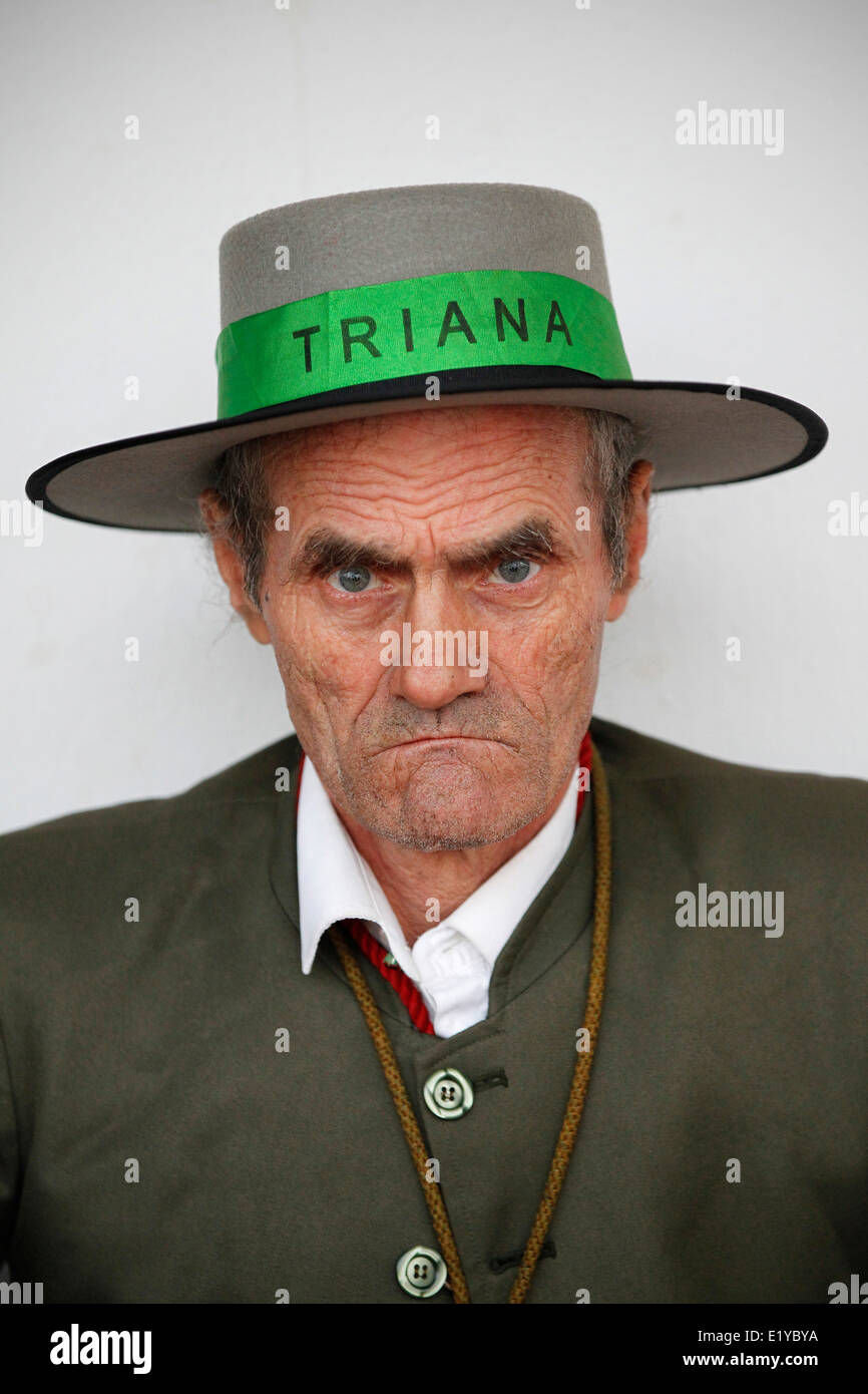 Spanish Catholic pilgrim from Seville at the annual festival in El ...