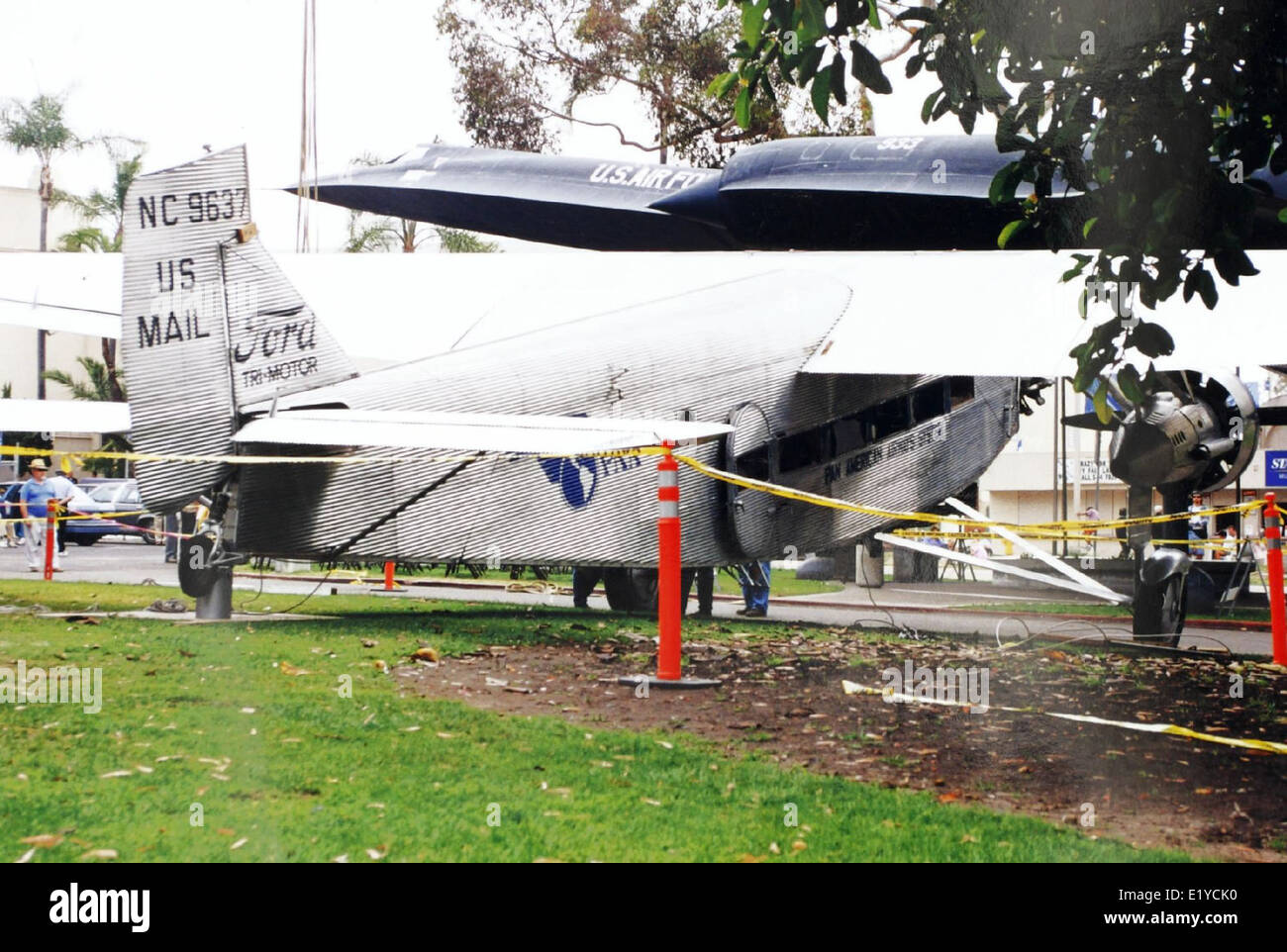 This historical photo features the Ford 5-AT Trimotor, an early ...