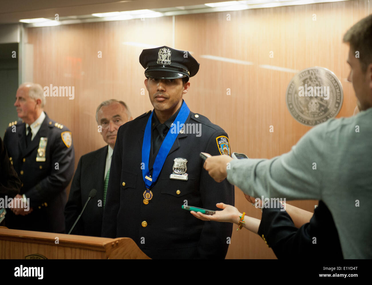 Manhattan, New York, USA. 10th June, 2014. Police Officer JUAN PICHARDO ...