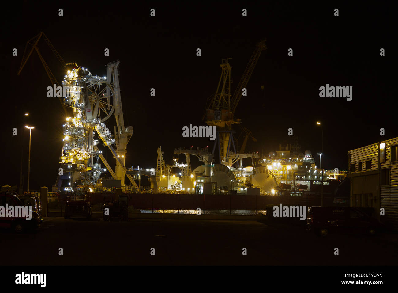 A ship in the port of Brest Brittany France Stock Photo - Alamy
