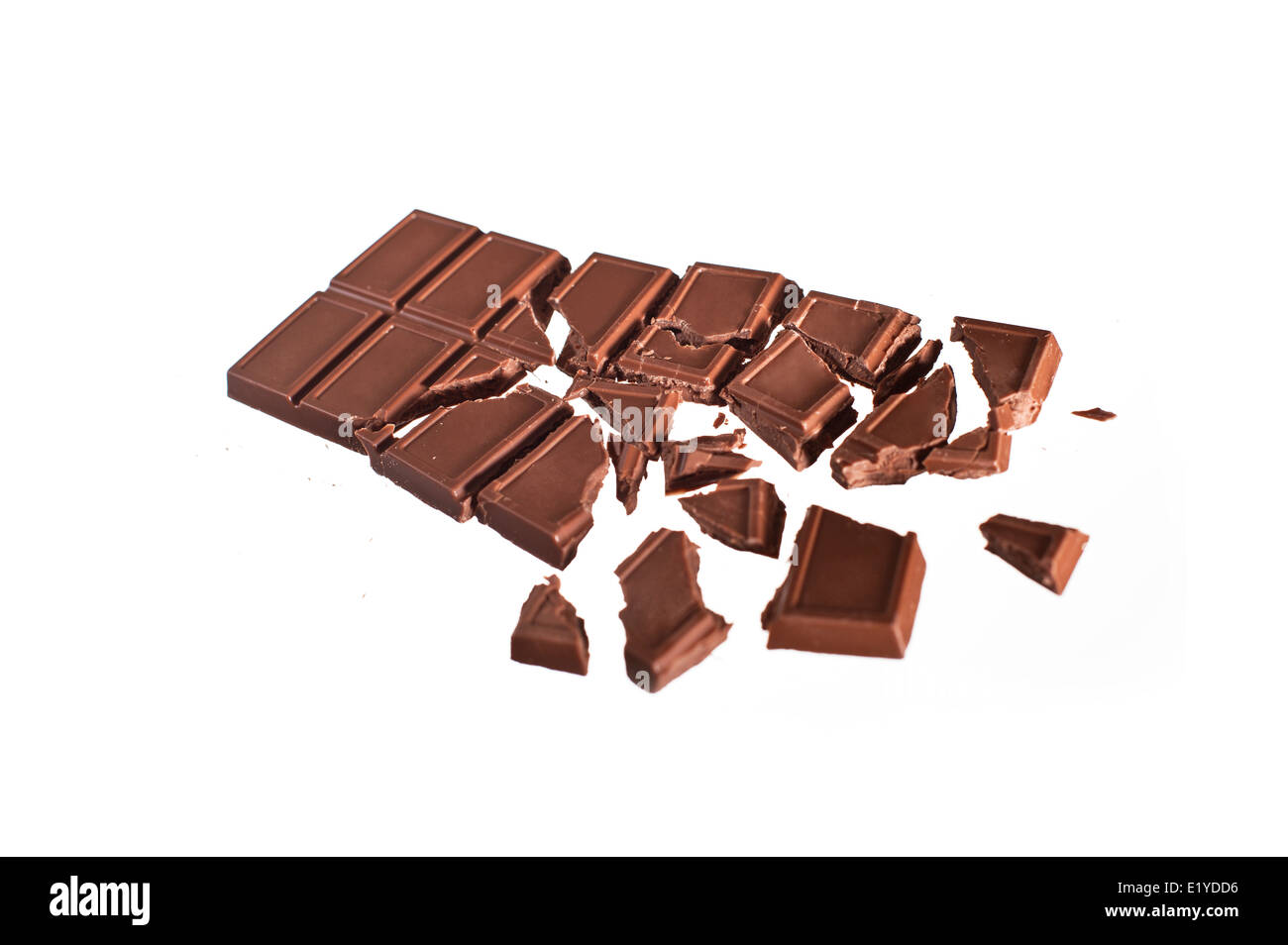 Broken Chocolate Stock Photo - Alamy