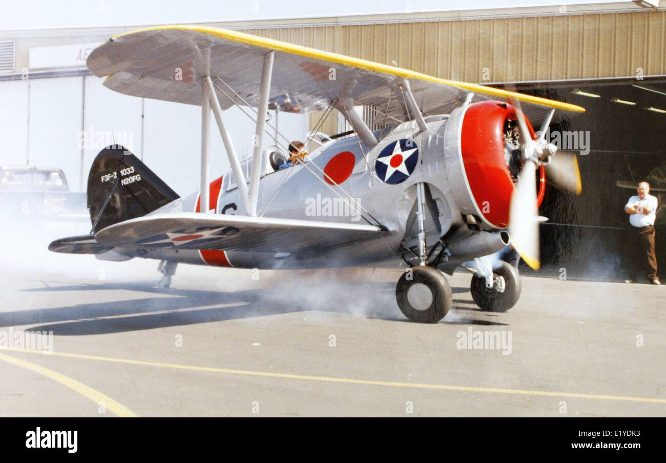 The Grumman F3F-2 was a biplane used by the U.S. Navy from the late ...