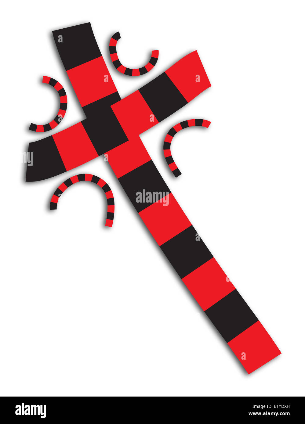 Red and black abstract cross collage made in 2d software Stock Photo ...