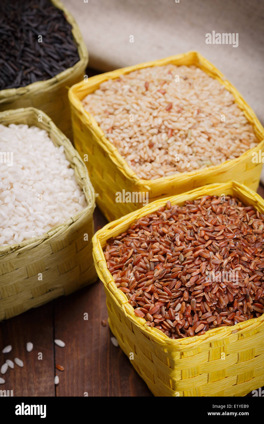 assortment of rice Stock Photo - Alamy