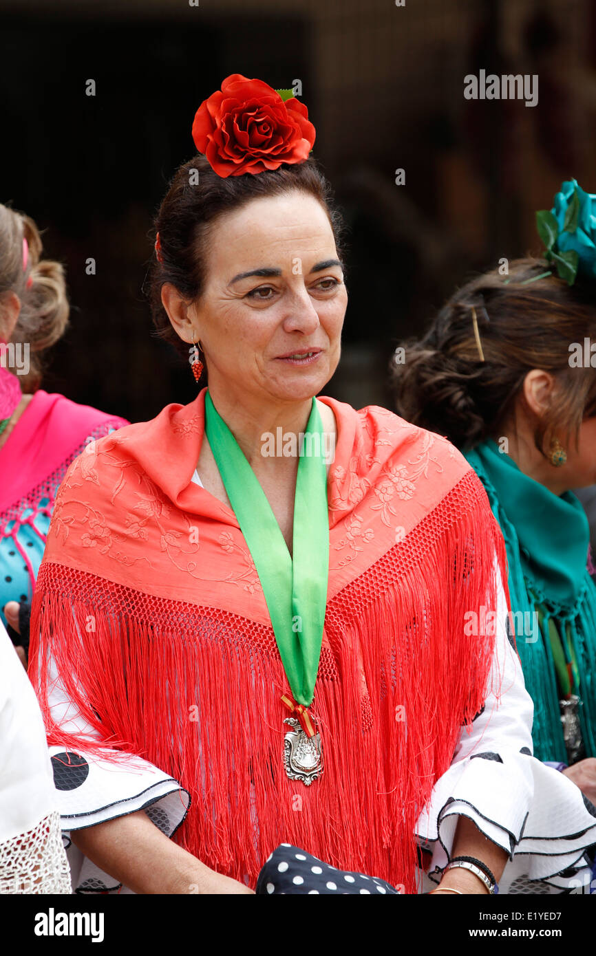 Spanish women wearing gypsy flamenco costume Stock Photo - Alamy
