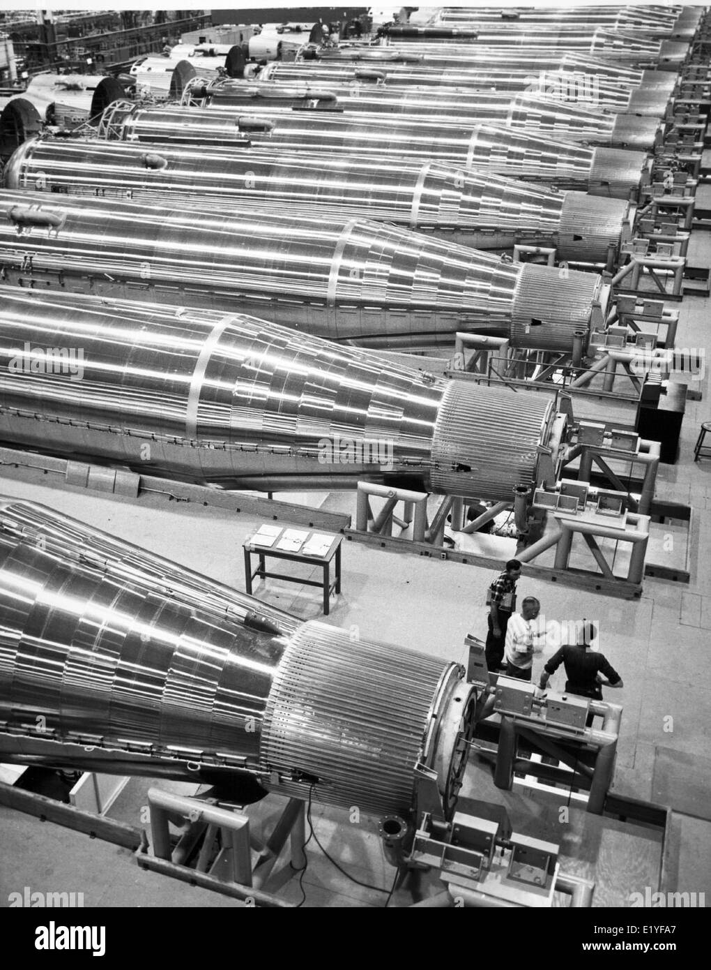 A photograph from the Convair/General Dynamics plant in the 1950s ...