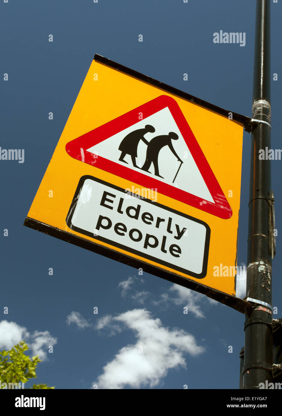 Elderly woman sign hi-res stock photography and images - Alamy