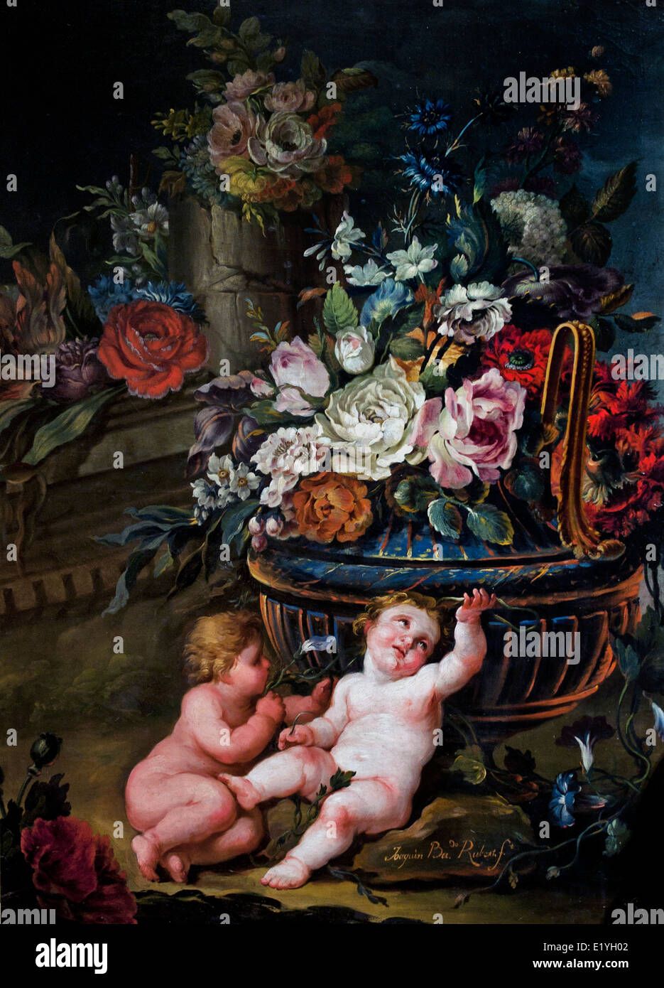 Big vase with children 1807 Joaquin Bernardo Rubert 1772 Spain Spanish ...