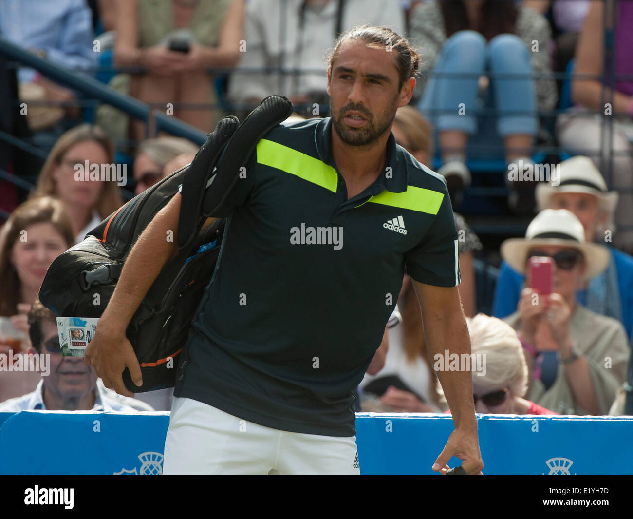 London, UK. 11th June, 2014. Marcos Baghdatis [CYP] after he retires ...