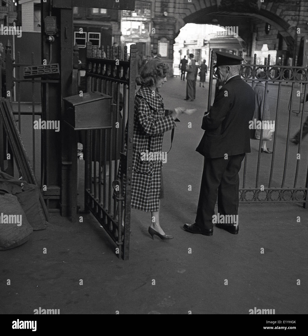 Woman train ticket inspector hi-res stock photography and images - Alamy