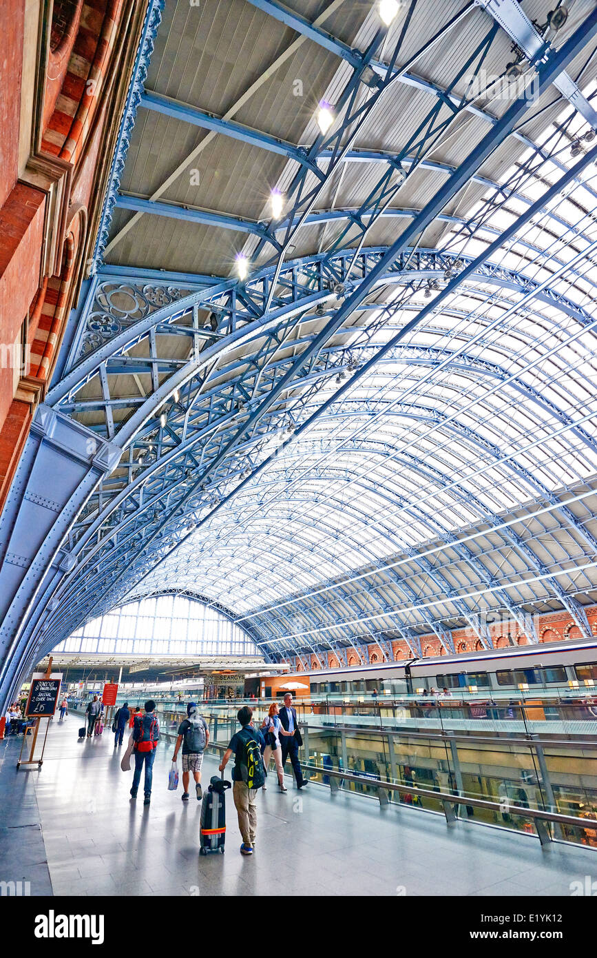 St Pancras Station is the main rail terminal for Eurostar train ...