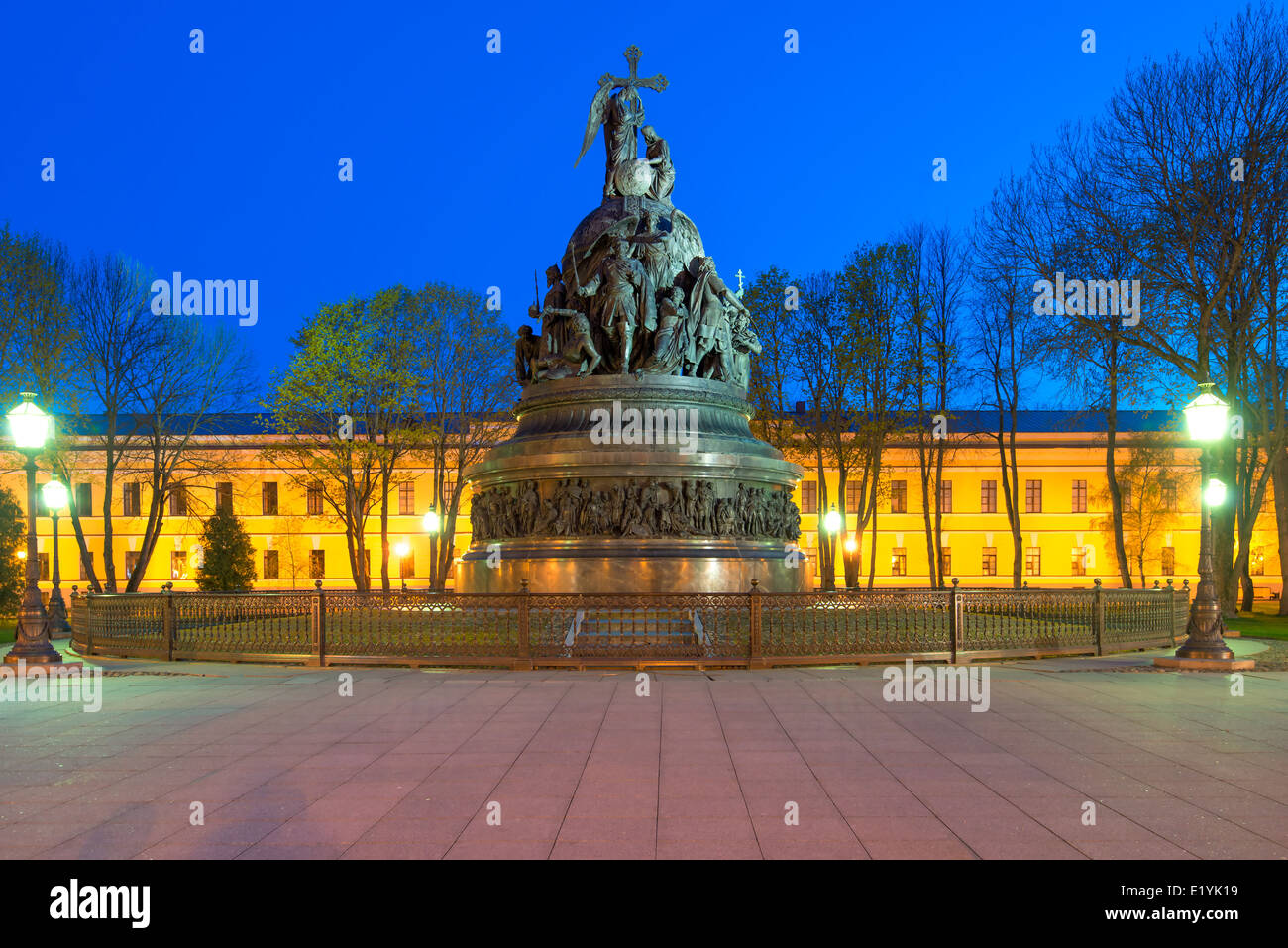 monument to the 1000th anniversary of Russia. Veliky Novgorod Stock ...