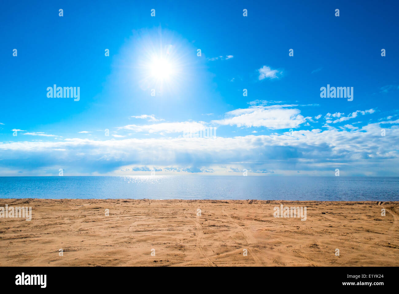 beautiful seascape - blue sky and light clouds Stock Photo - Alamy