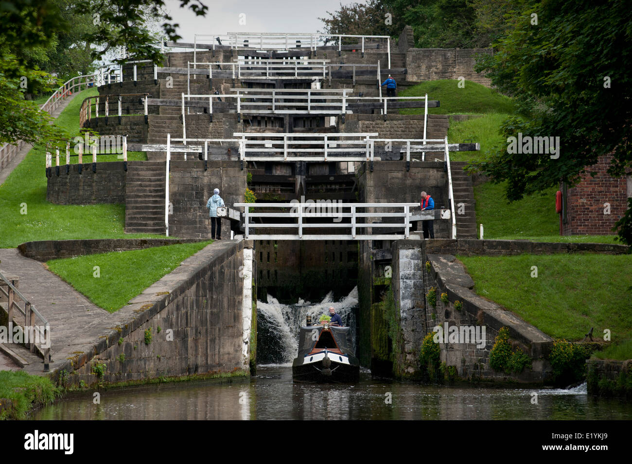 Bingley, West Yorkshire, England,UK. Bingley Five Rise Locks. June 2014 ...