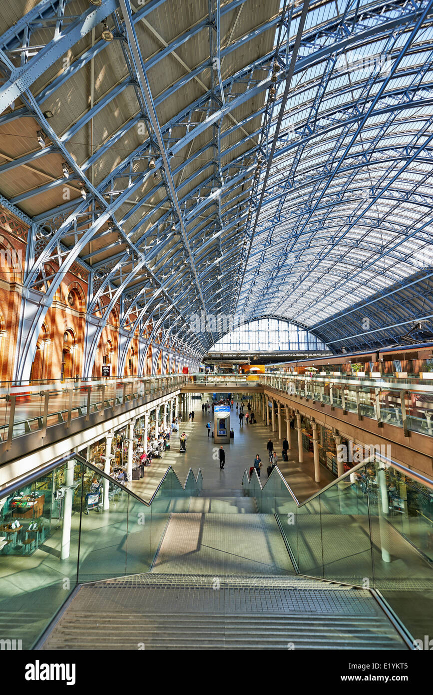 St Pancras Station is the main rail terminal for Eurostar train ...
