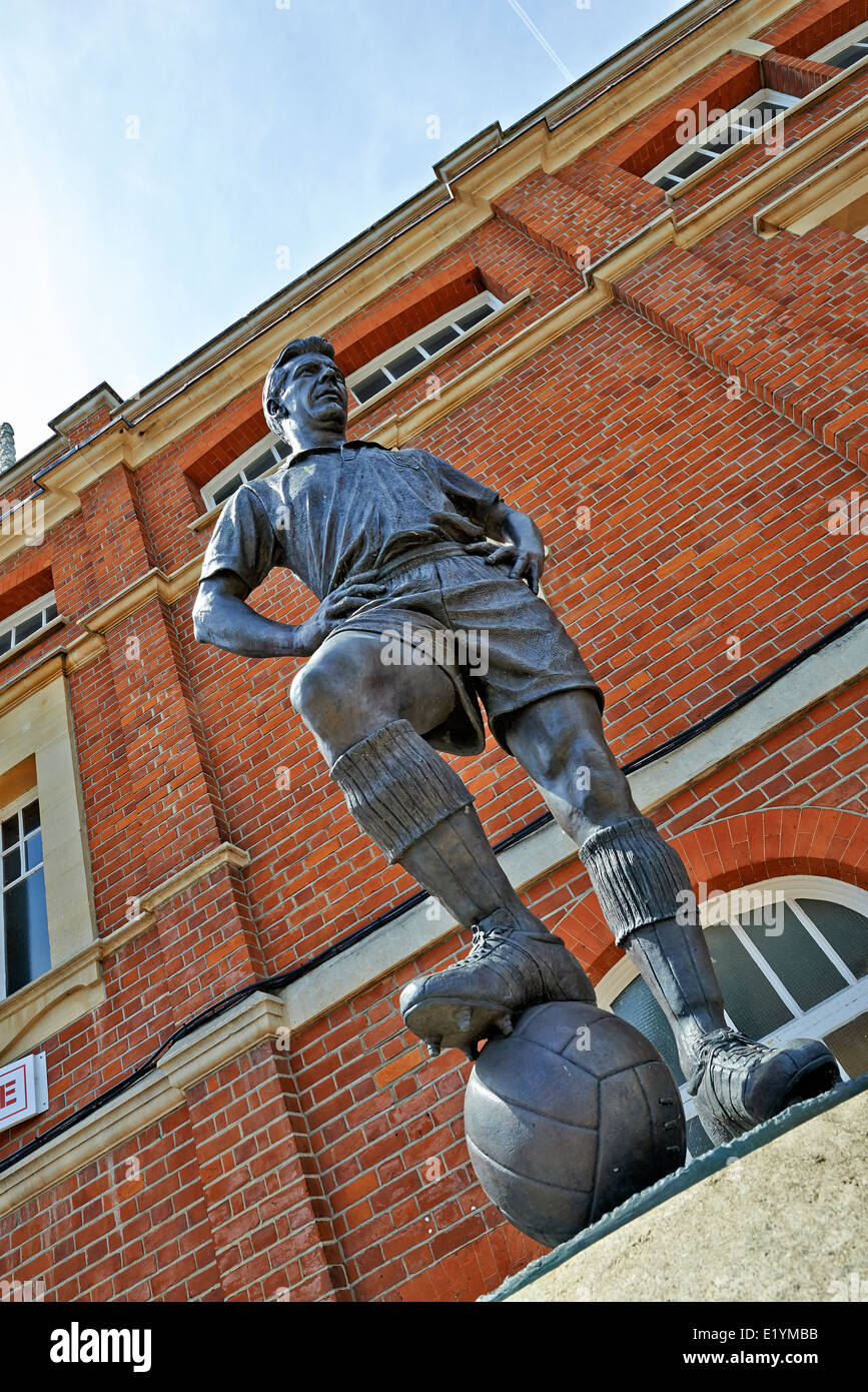 The statue of the football legend at Fulham stadium in London Stock ...