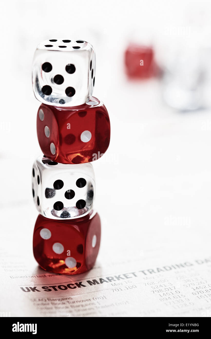 Dice on stock market section hi-res stock photography and images - Alamy