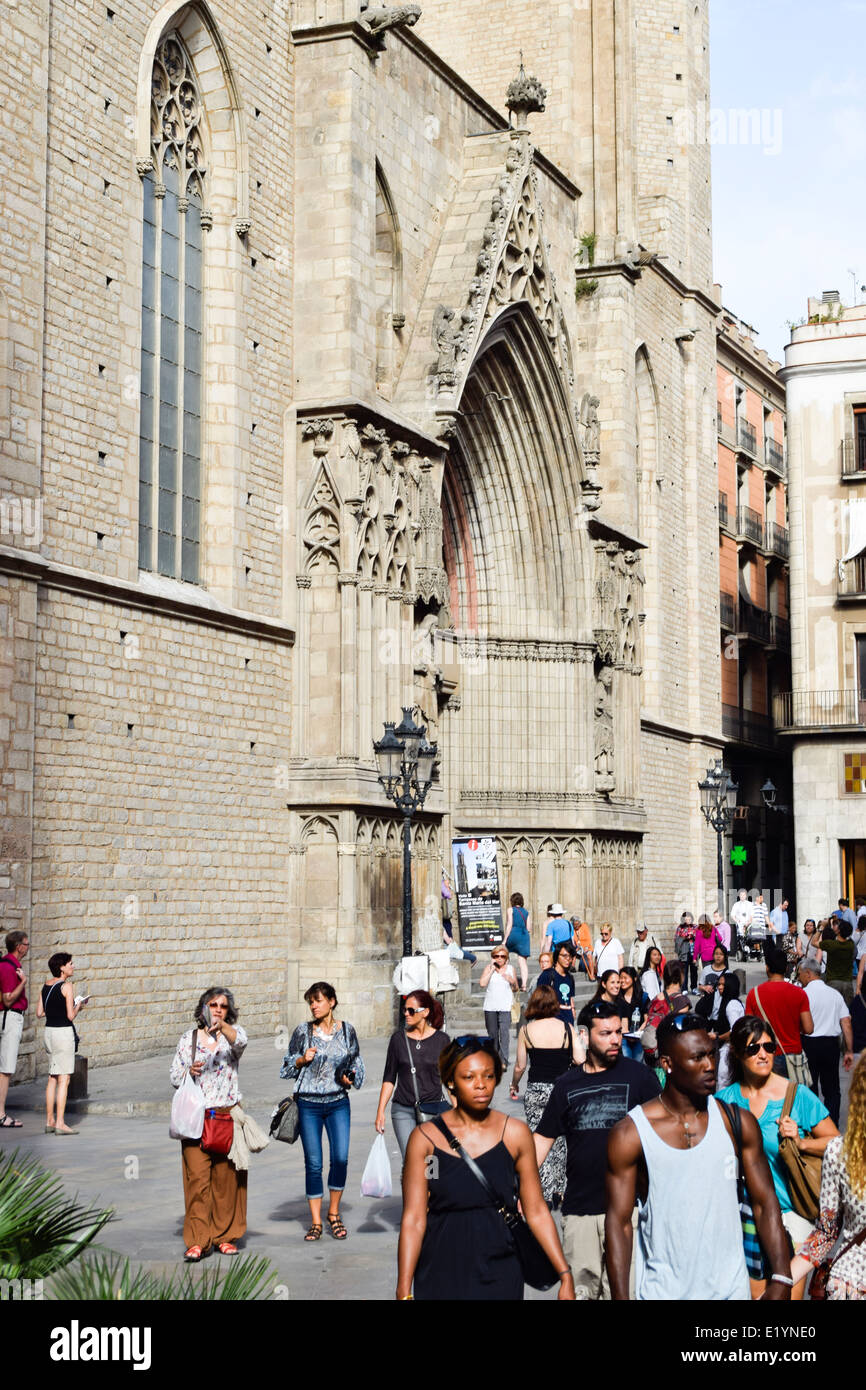 Santa Maria del Mar church. Barcelona, Catalonia Stock Photo - Alamy