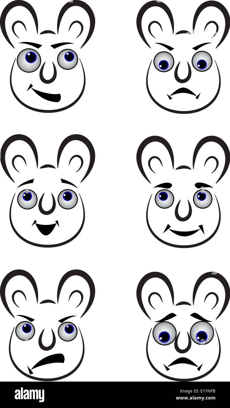 Vector set of eyes with different expressions of emotion Stock Photo ...
