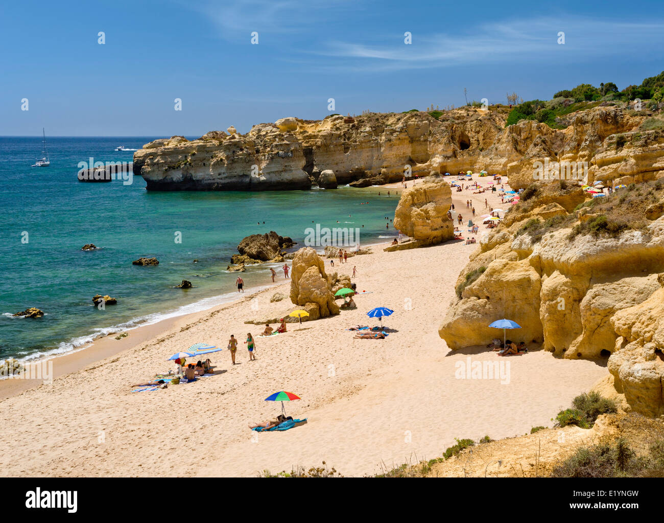 Portugal, the Algarve, Praia de São Rafael beach near Albufeira Stock ...