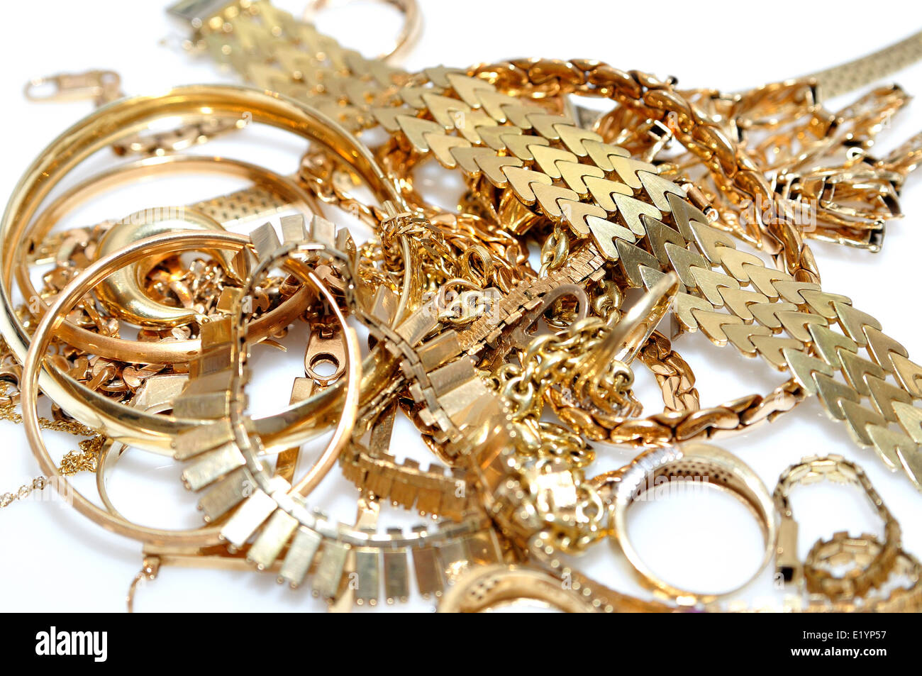 Jewelry isolated on white background Stock Photo - Alamy