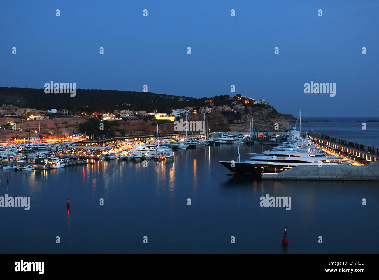 Best of Yachting - Port Adriano - Nautical Event - overview at night of ...