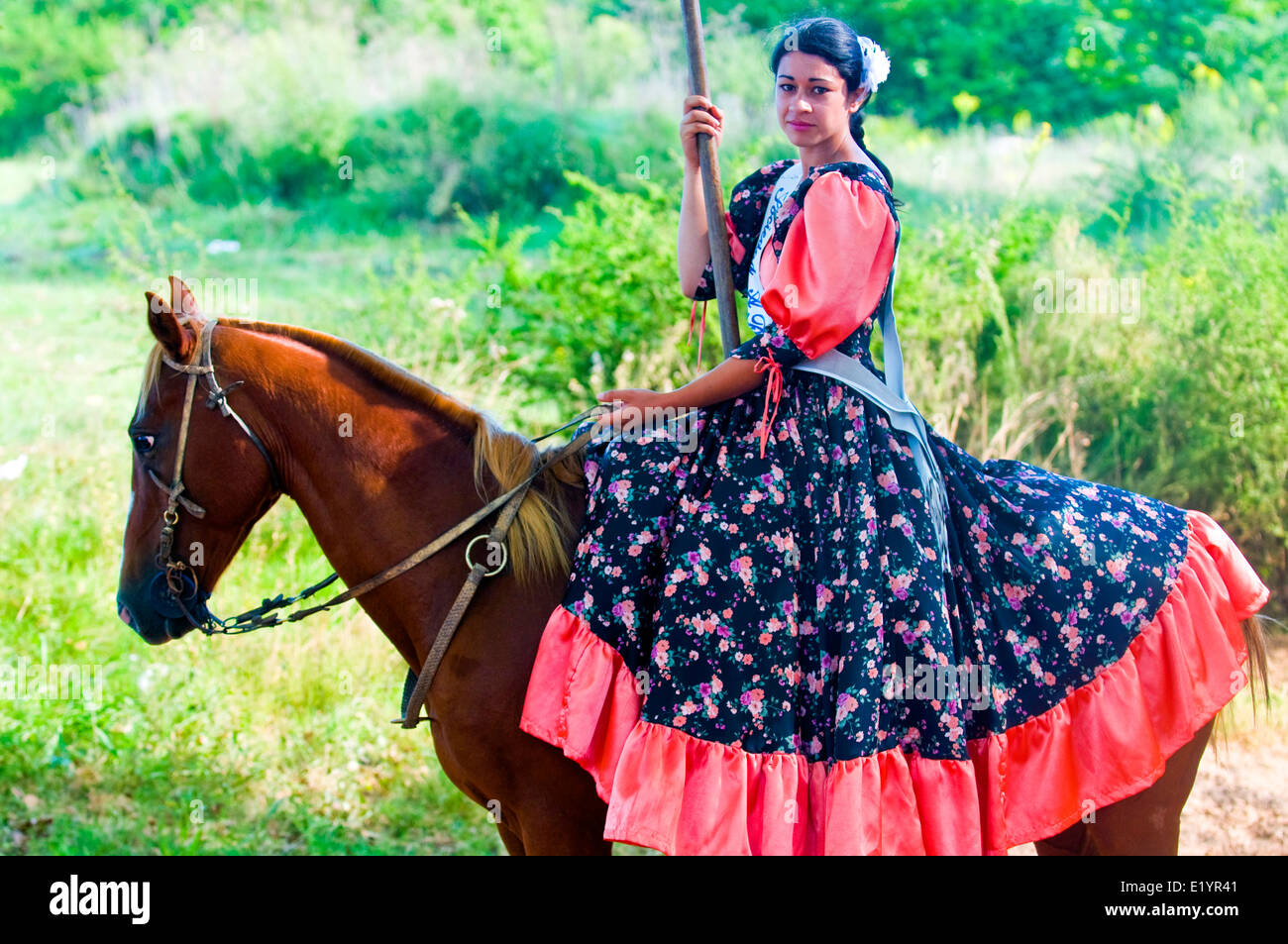 Participant in the annual festival "Patria Gaucha" in Tacuarembo ...