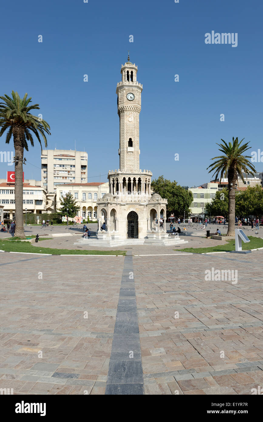 The ornate Ottoman Clock Tower built in 1901and situated in Konak ...