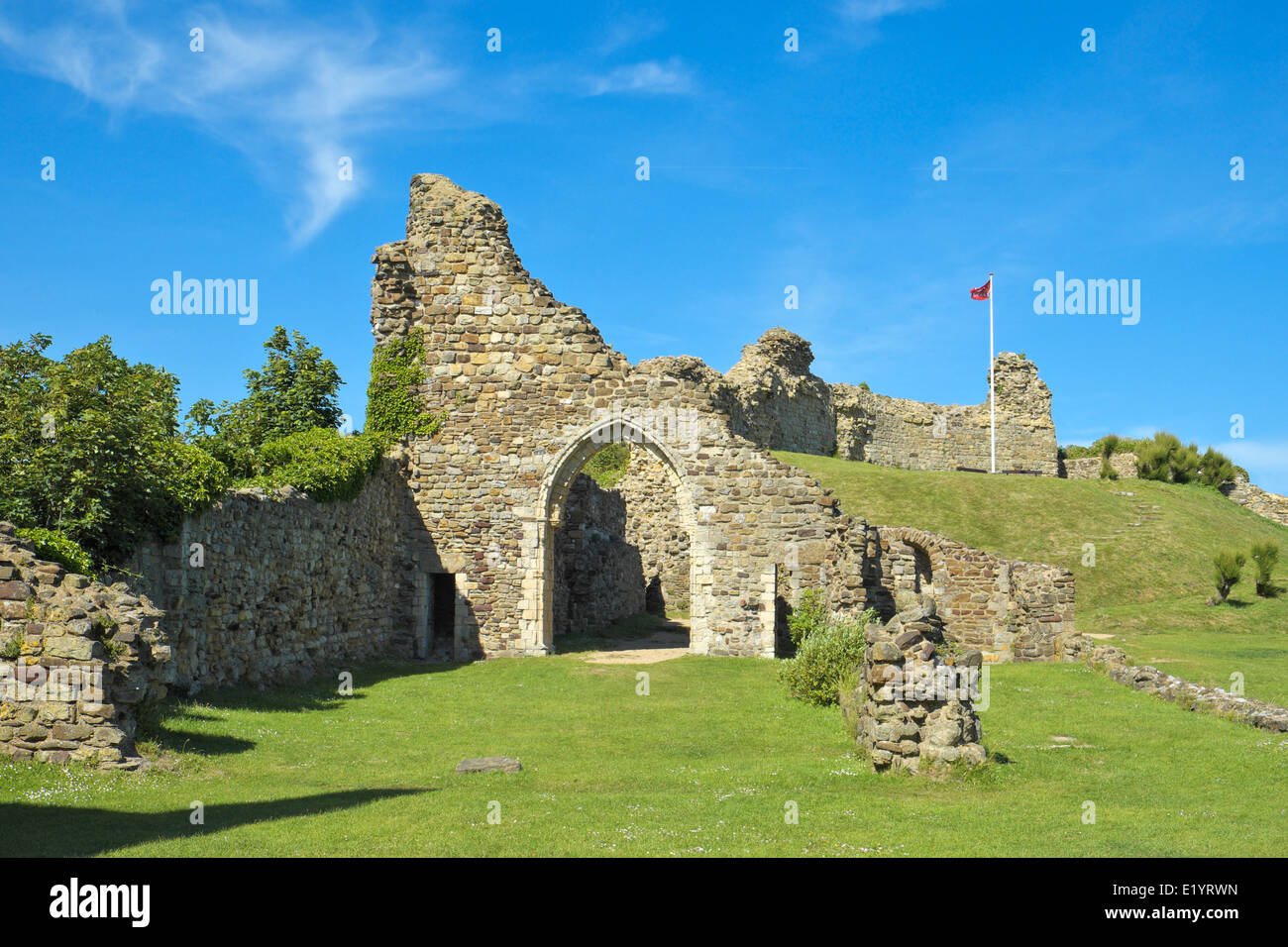 Hastings Castle Ruins East Sussex England UK GB Stock Photo - Alamy