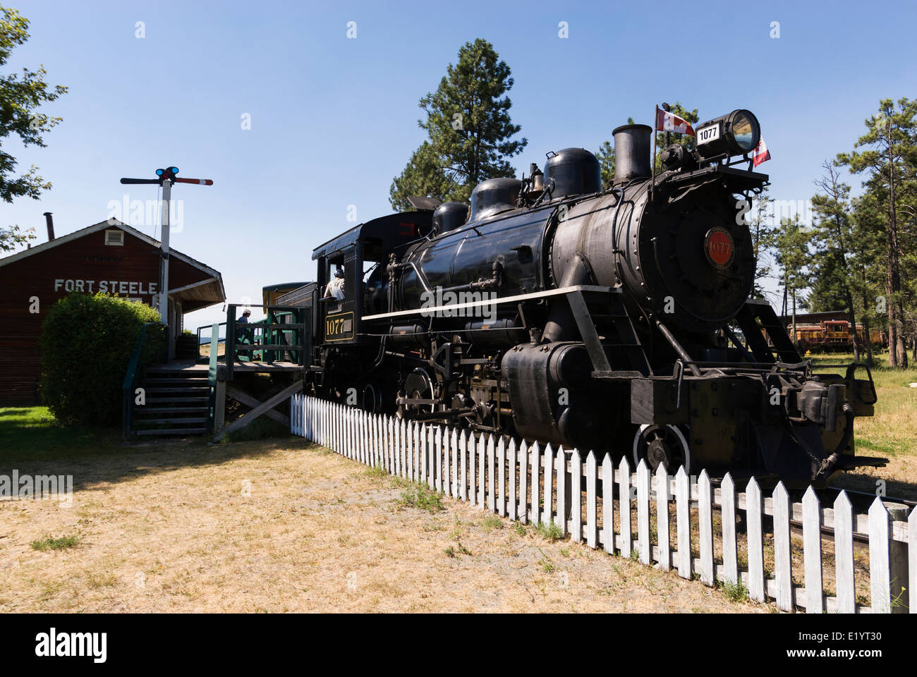 Elk203-1771 Canada, British Columbia, Fort Steele, historic steam ...