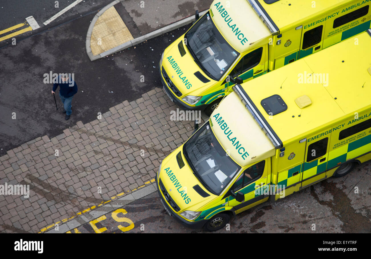 Two Welsh Ambulance service ambulances Stock Photo - Alamy