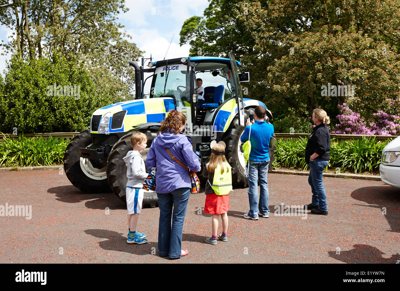 psni battenberg livery tractor on display bangor northern ireland Stock ...