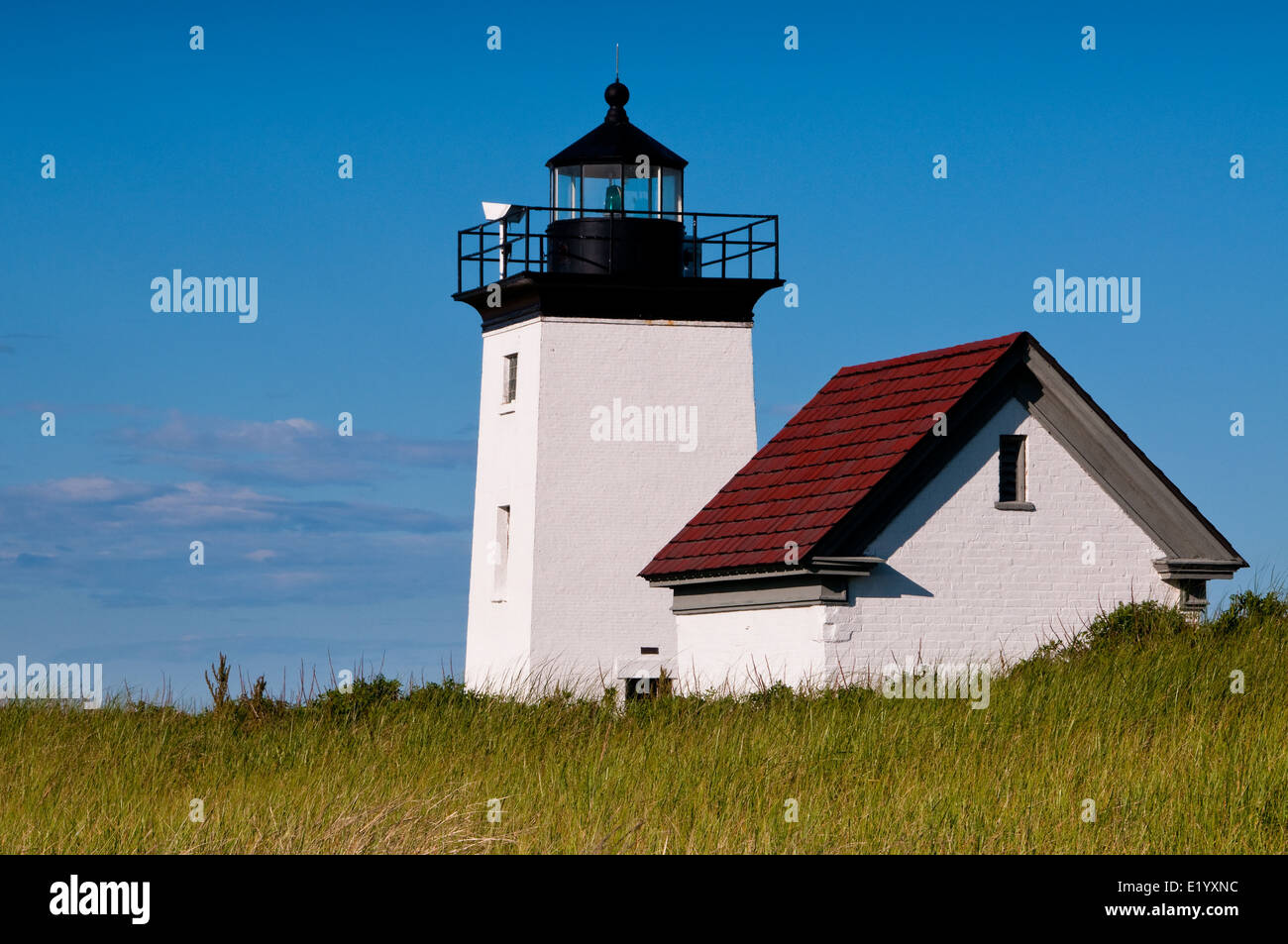 Long Point lighthouse is located at the entrance to Provincetown Harbor ...