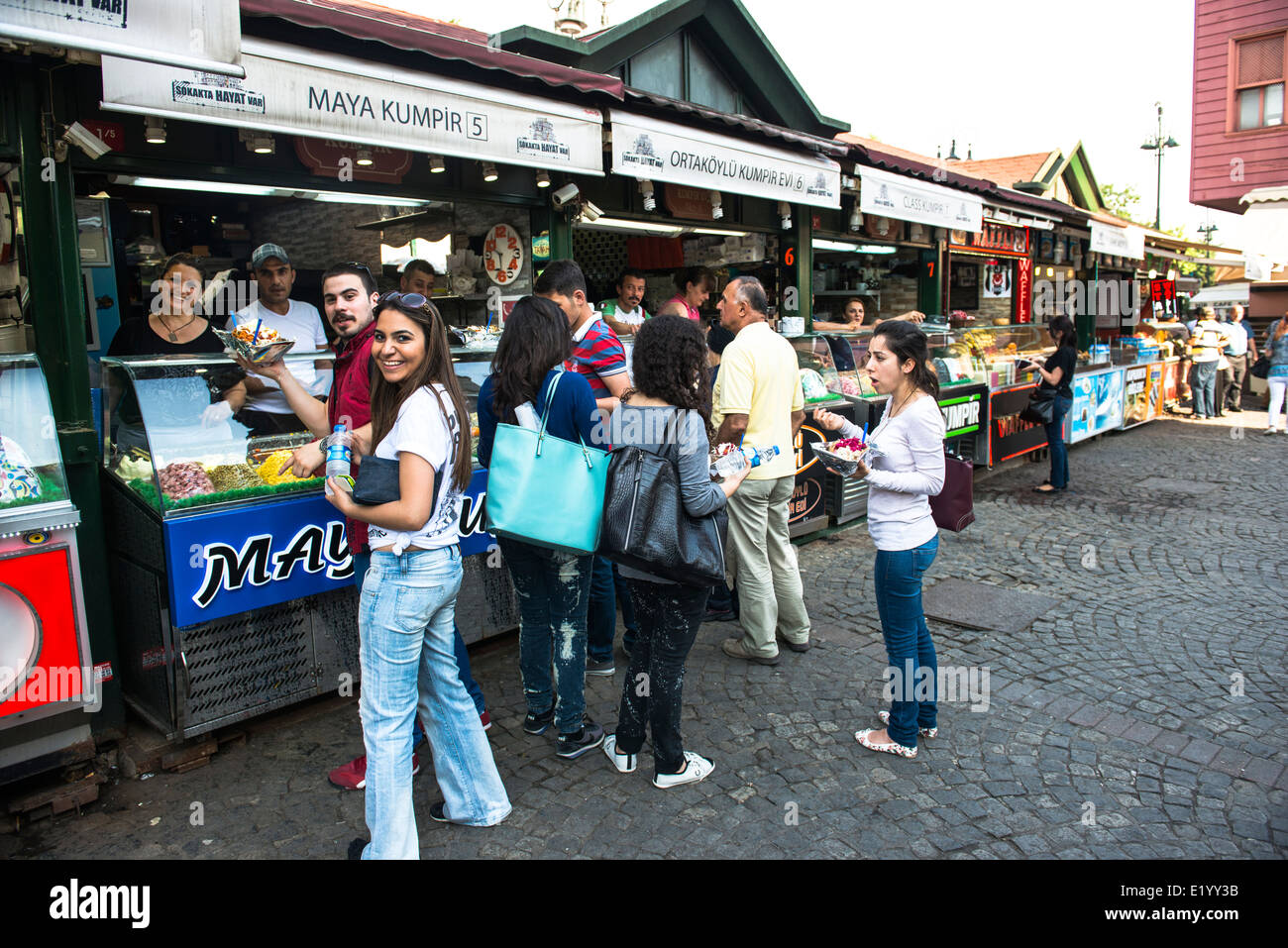 Kumpir (A mega big baked potato stuffed with many tasty fillings ...