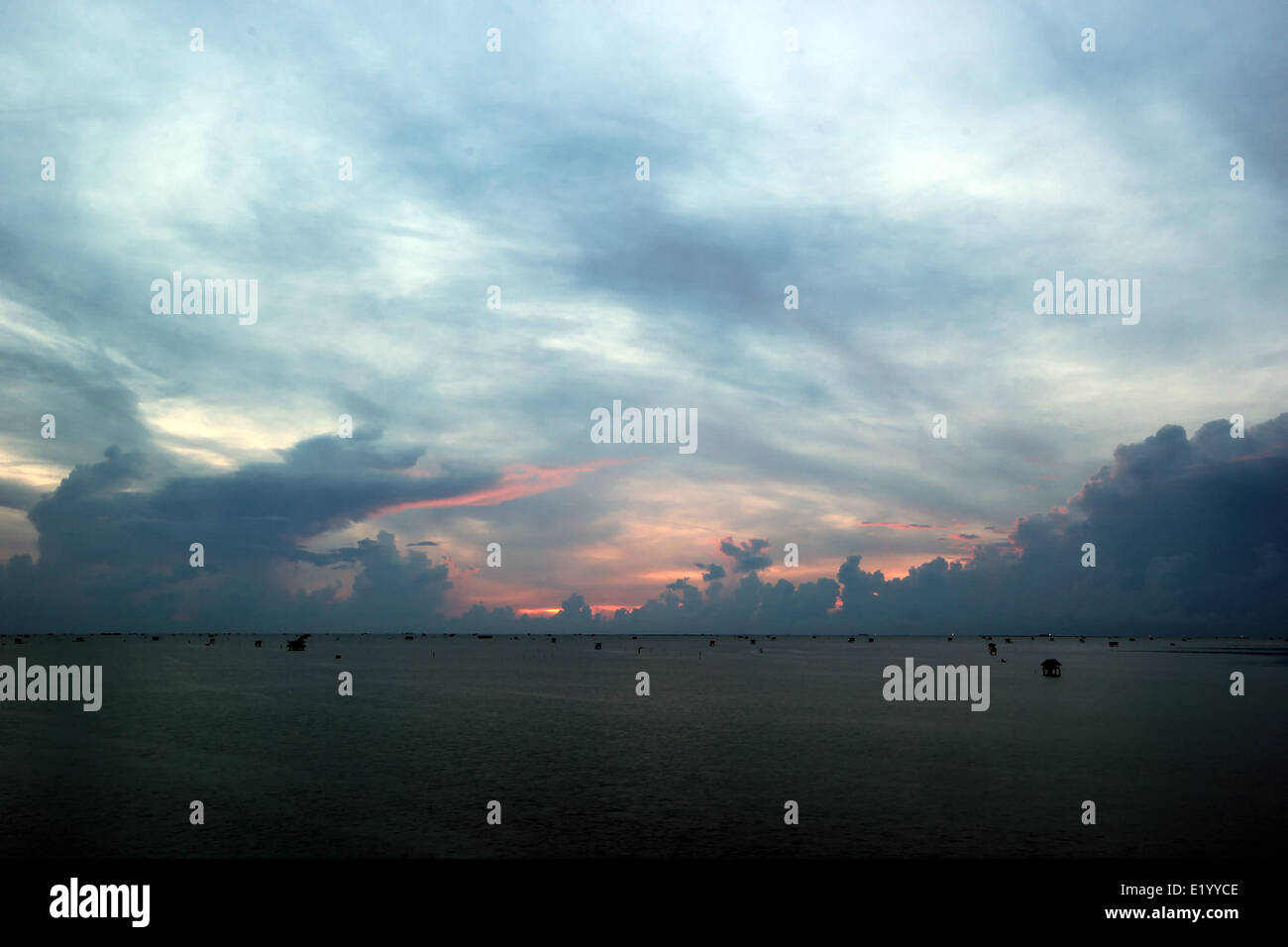 beautiful sky over the sea as background Stock Photo - Alamy