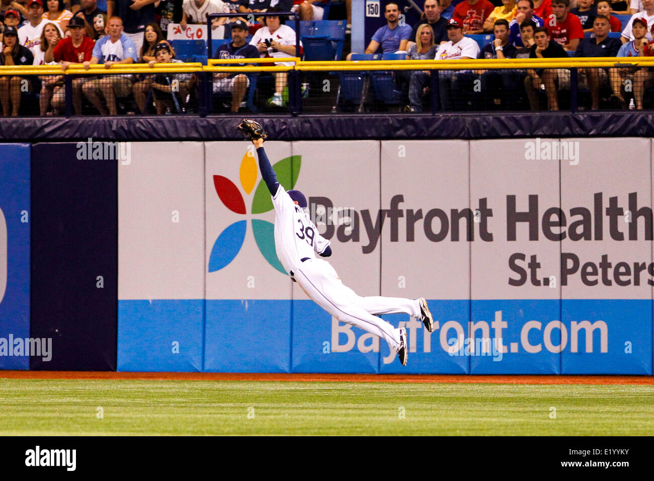 St. Petersburg, Florida, US. 11th June, 2014. Tampa Bay Rays center ...