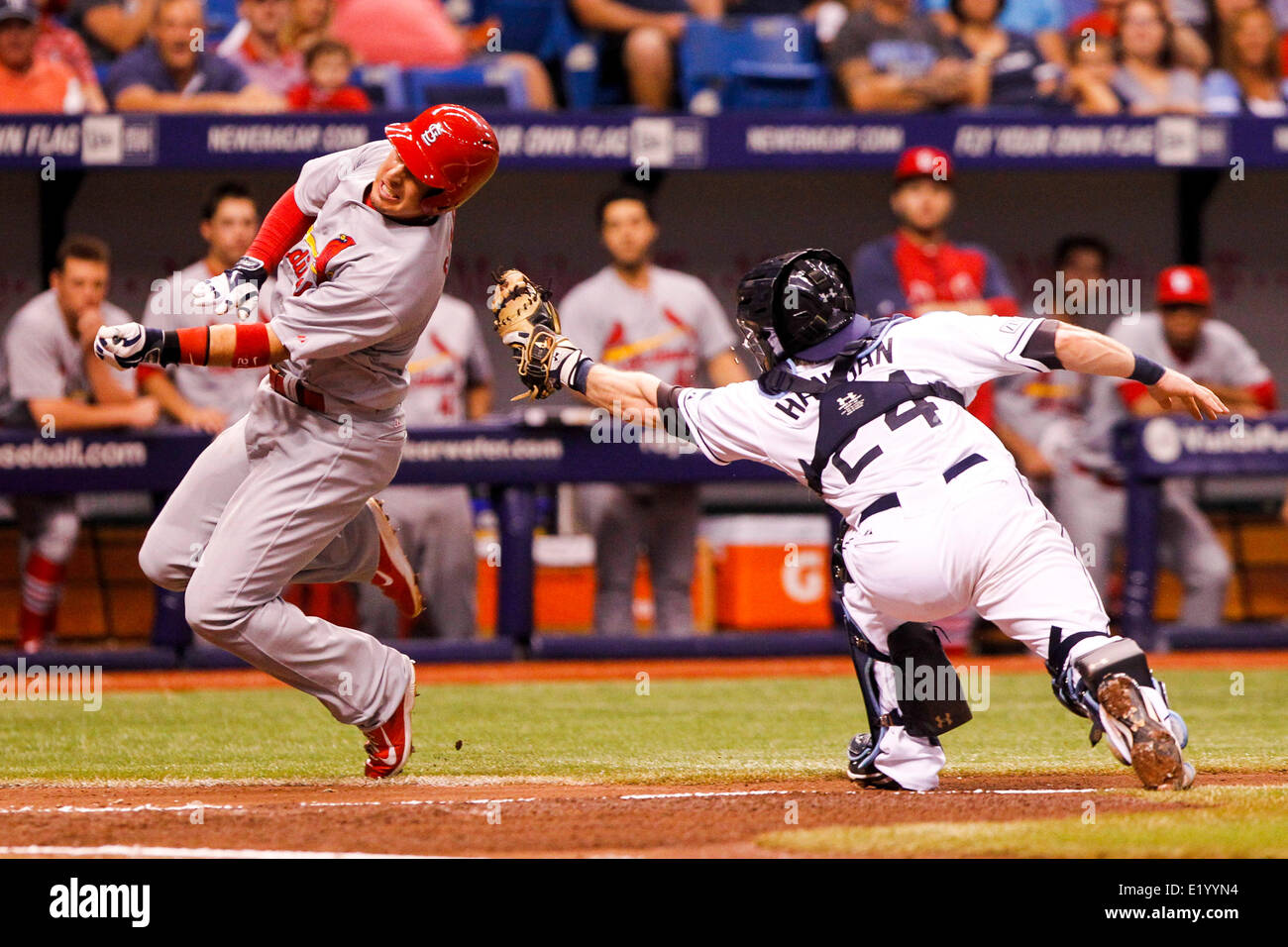 St. Petersburg, Florida, US. 11th June, 2014.St. Louis Cardinals right ...