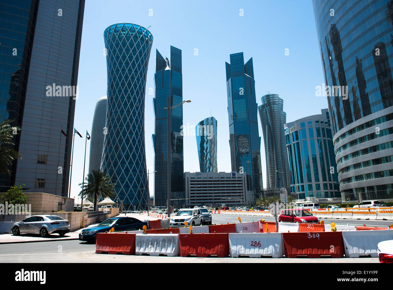 Doha's business and financial center. new skyscrapers and a new city ...
