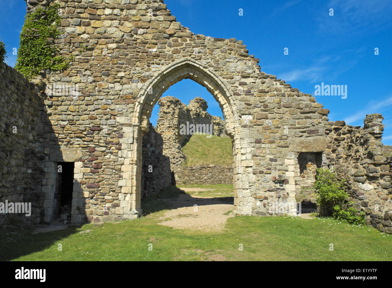 Hastings Castle Ruins East Sussex England UK Stock Photo - Alamy