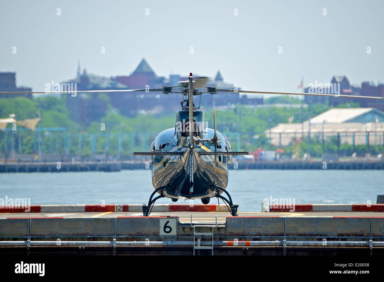 Helicopter about to take off Stock Photo - Alamy