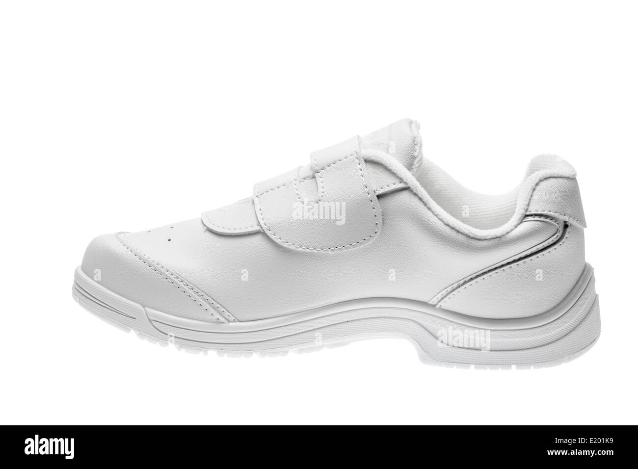White sport shoe isolated on white background Stock Photo - Alamy