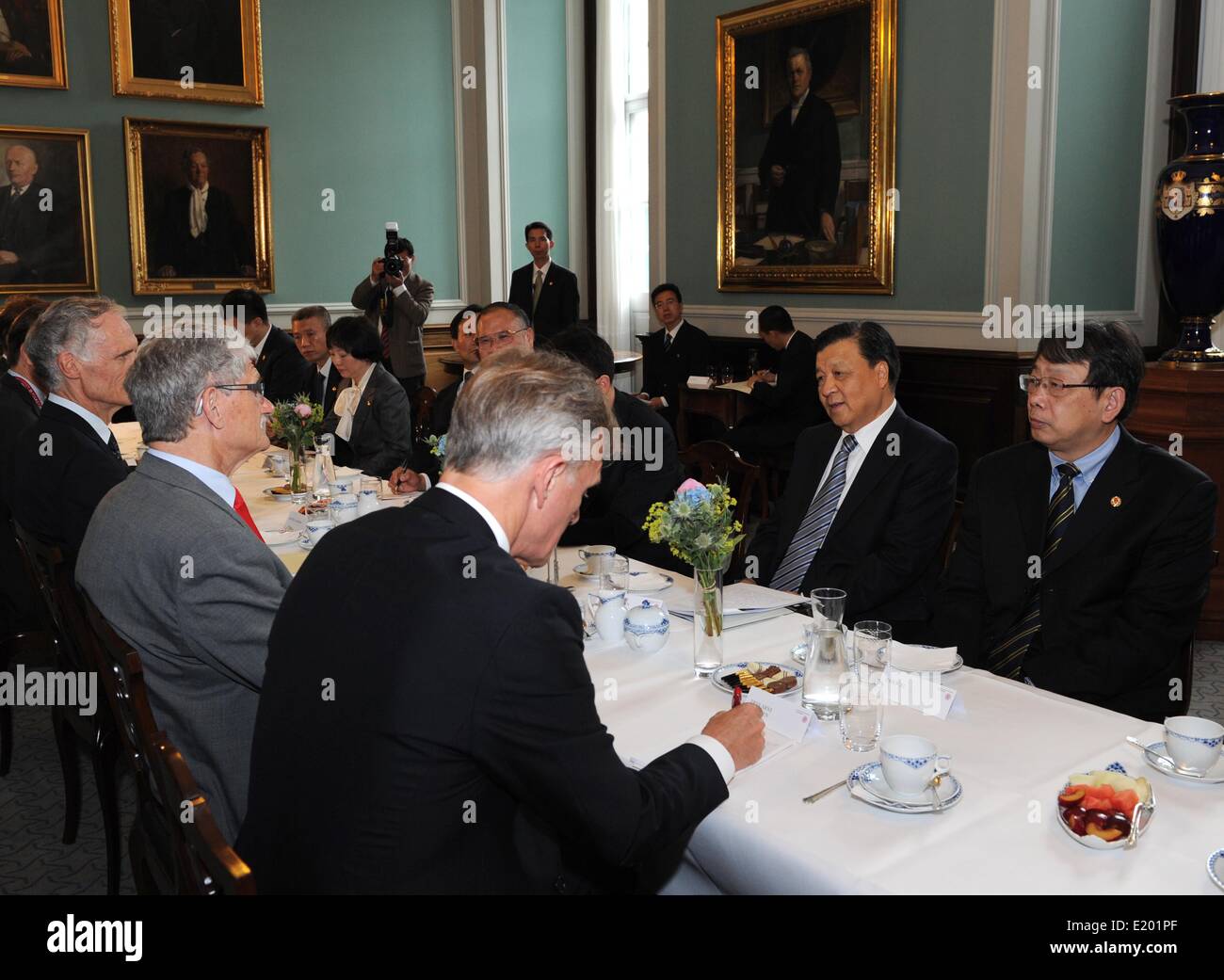 Copenhagen, Denmark. 11th June, 2014. Liu Yunshan (2nd R), a member of ...