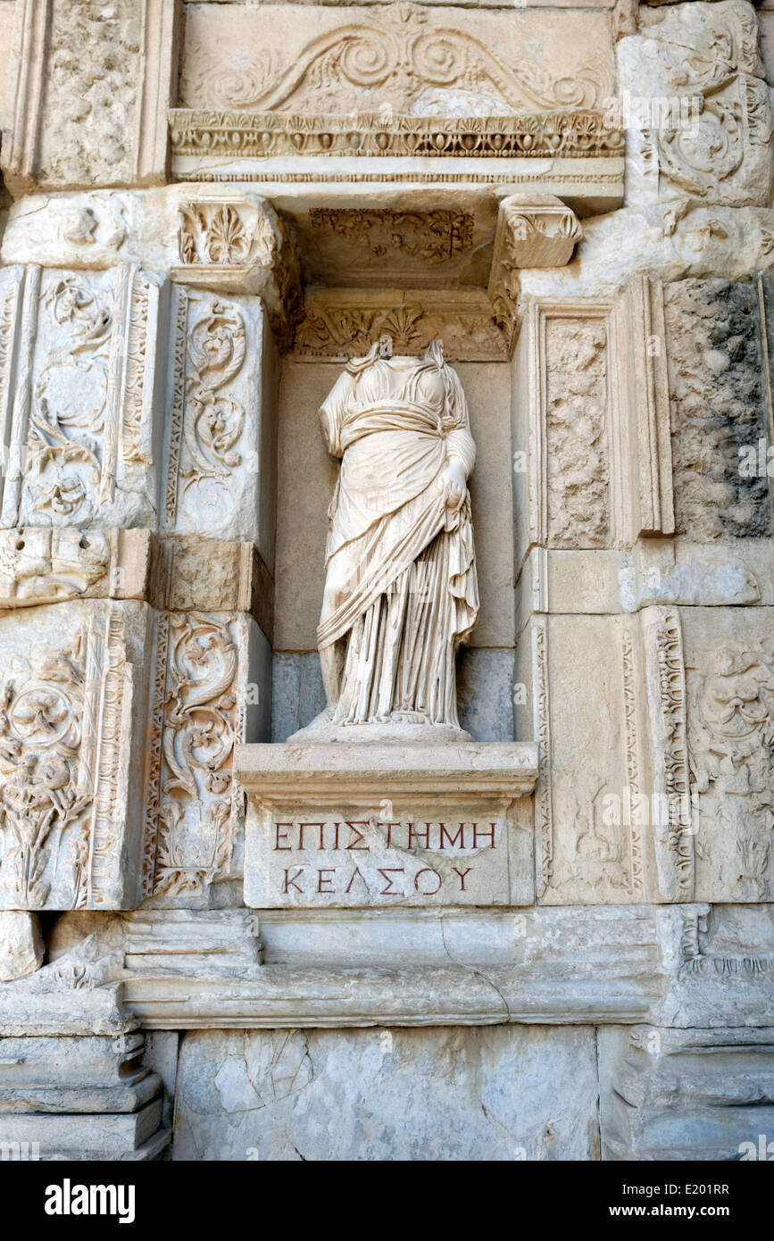 Statue representing Knowledge (episteme) in a lower niche of the ...