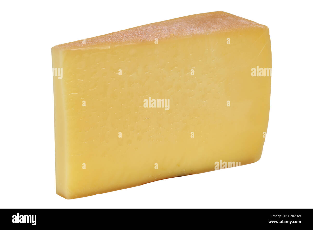 Mountain cheese from Switzerland or Austria, isolated on a white ...