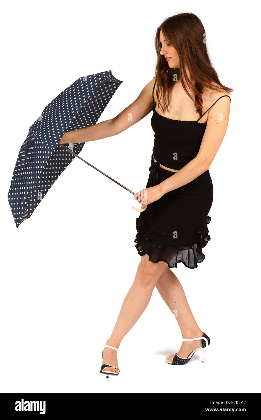 Female model in a studio environment against a white backdrop using ...