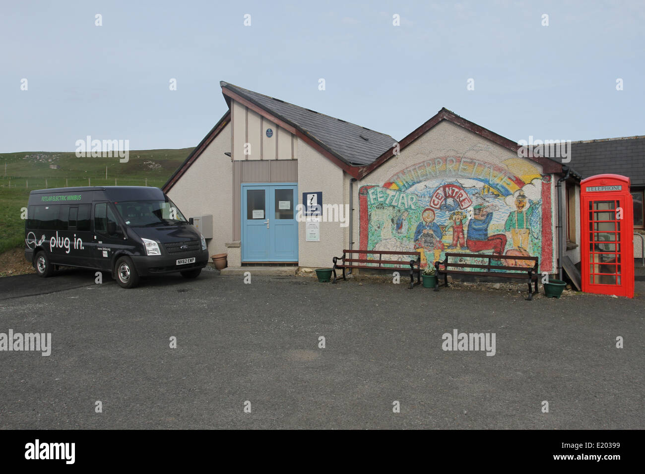 Fetlar electric minibus and Fetlar interpretive Centre Houbie Fetlar ...