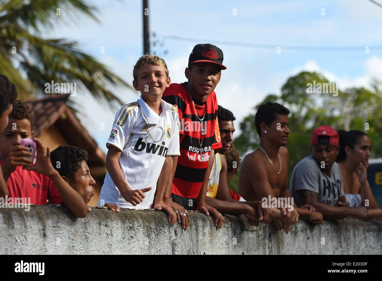 Brazilian kids playing soccer hi-res stock photography and images - Alamy