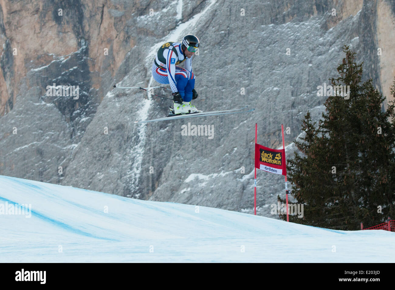 GLEBOV Alexander (RUS) races down the Saslong competing in the Audi FIS Alpine Skiing World Cup ...