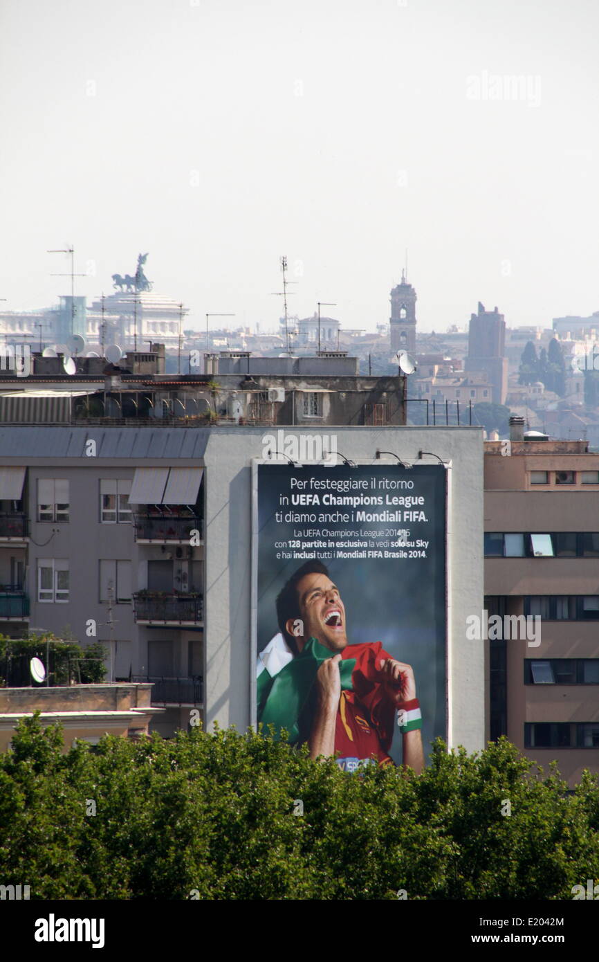 Rome, Italy. 12th June, 2014. Billboard advertising for FIFA World Cup ...